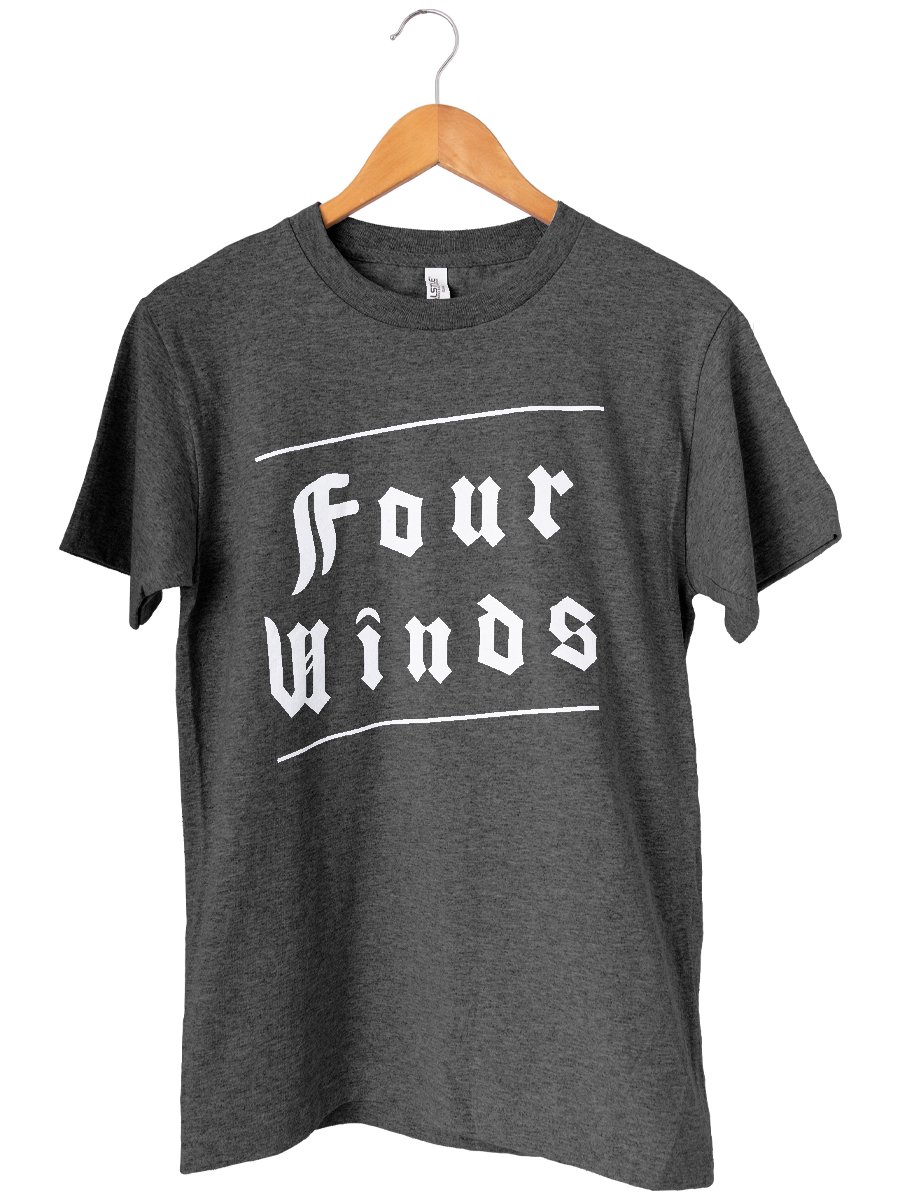 Gothic Font Tee (Grey) | Four Winds Brewing